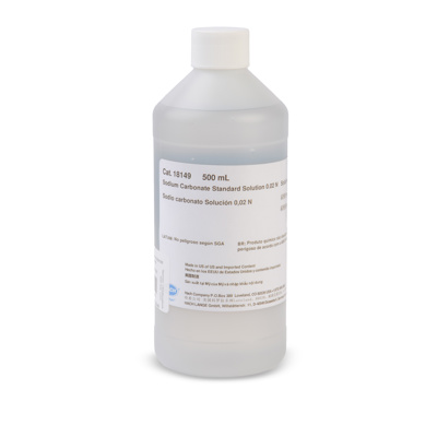 Hach Sodium Carbonate Standard Solution, 0.02N, 500mL, 18149 ...