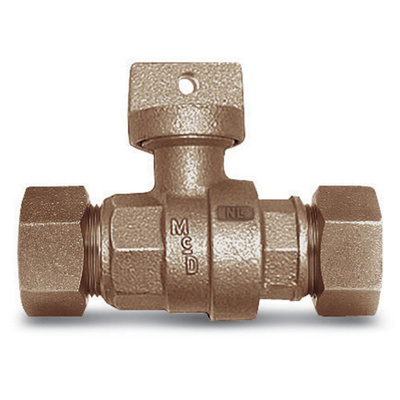 A.Y. MCDONALD Regular Pattern Ball Style Curb Stop Valve, 3/4", No Lead ...