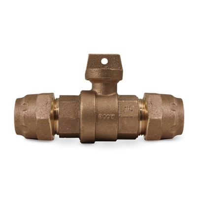 A.Y. McDonald 1" Ball Style Curb Stop Valve with Ranger Compression ...