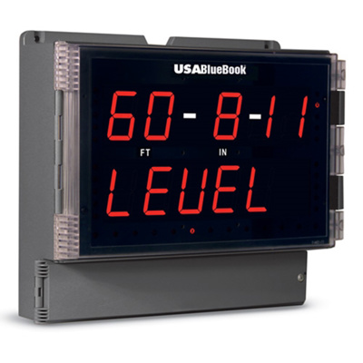 USABlueBook® Large-Display Process Meter w/ Dedicated Level (Feet ...