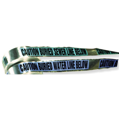 Detectable Metallic Burial Tape Blue Water Lines; 3" x 1000 ...