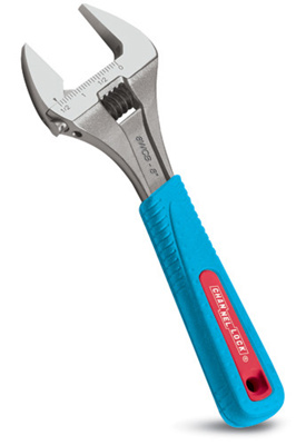 CHANNELLOCK® Code Blue WideAzz® Adjustable Wrench, 8" Long, #8WCB ...