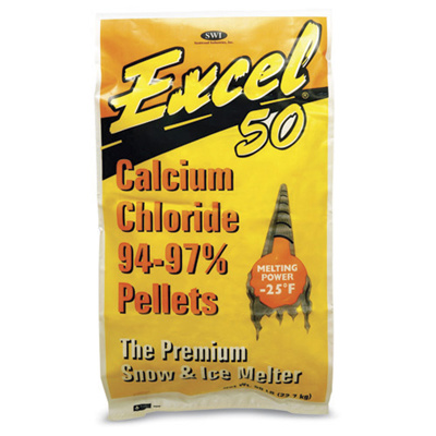 Excel® Calcium Chloride Ice Melt Pellets, Pallet of 50 50-lb Bags ...