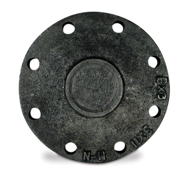 4" Cast-Iron Blind Flange, 9" OD, 8-Bolt, Class 150 | USABlueBook.com