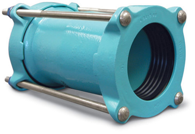 JCM Wide Range Coupling, 10"L, 4.22 to 5.60" Pipe, Epoxy Coating ...