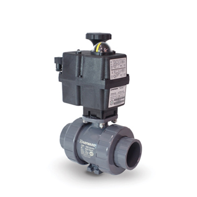 Actuated 3/4" PVC TBH Series Ball Valve with EPDM Seals, SOC/THD ...