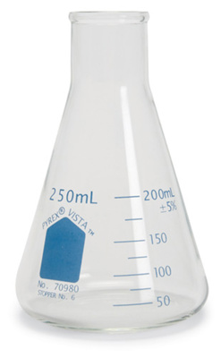 Corning Pyrex Economy Erlenmeyer Flask, 1000 mL, 70980-1L | USABlueBook.com