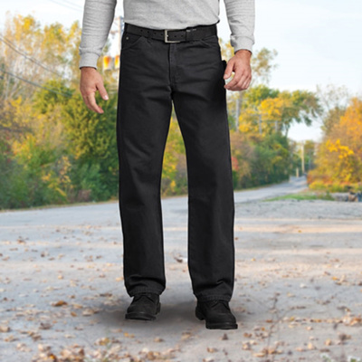 Dickies® Relaxed Fit Straight Leg Carpenter Duck Jeans, Rinsed Black ...