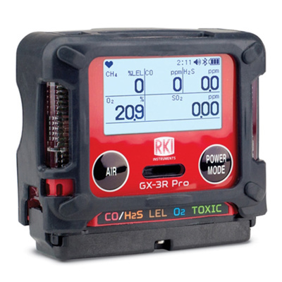 RKI GX-3R Pro 4-Gas Detector (O2, LEL, H2S, CO) w/ Rechargeable Battery | USABlueBook.com