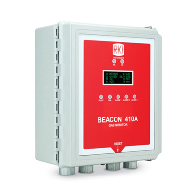 RKI Beacon™ 410A Fixed Gas 4-Channel Controller, 115/220 VAC | USABlueBook.com