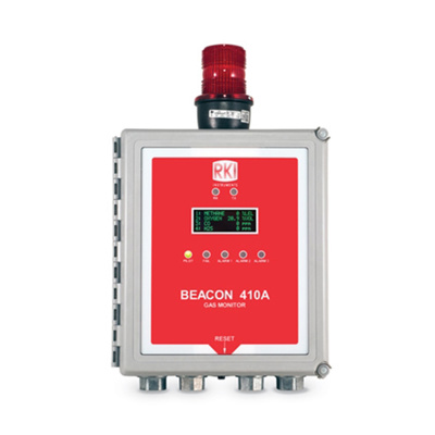 RKI Beacon™ 410A Fixed Gas 4-Channel Controller, 115/220 VAC Strobe Light | USABlueBook.com