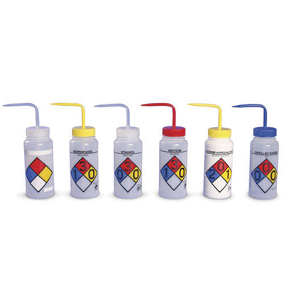 Nalgene Distilled Water Safety Wash Bottles, 500 mL, 4/pk | USABlueBook.com