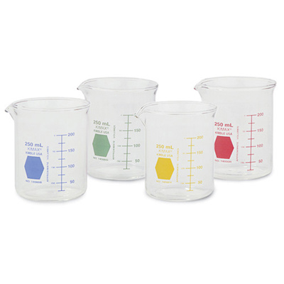 Kimble Griffin Beaker, Low Form, Red, 50 mL, 14000R-50 | USABlueBook.com
