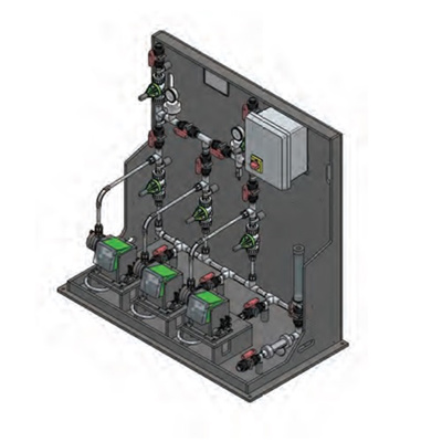 Grundfos® Triple-Pump General Chemical Skid System, 47.5 GPD, 232 PSI ...