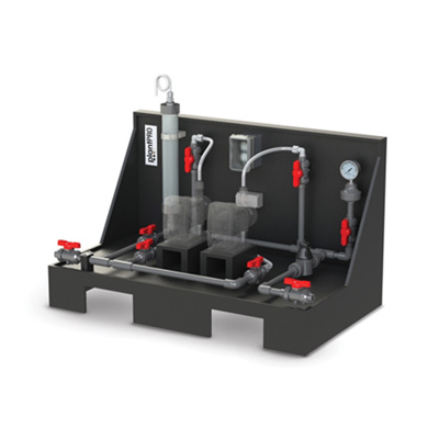 PlantPRO™ Chemical Feed Skid System for Double-Pump Operation, PVC ...