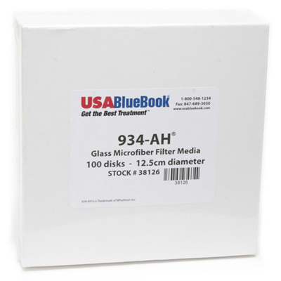 USABlueBook® 934-AH Glass Fiber Filters, 125 mm, 100/Box | USABlueBook.com