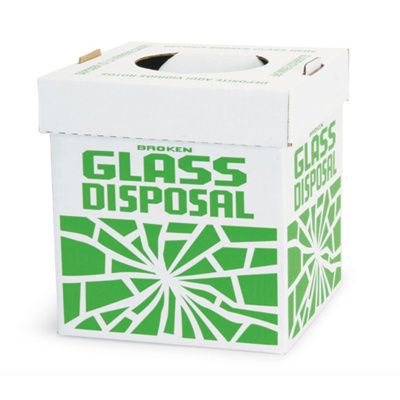 Glass Disposal Boxes for Benchtop, 8"W x 10"H x 8"D, Pack of 6 ...
