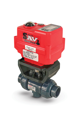 Asahi/America® 2" Actuated Ball Valve with CPVC/FKM Seals, A19 Actuator ...