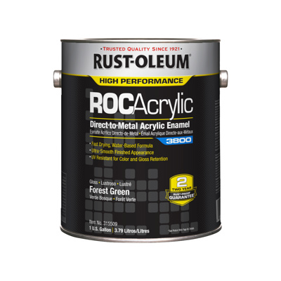 Rust-Oleum® 3800 System Acrylic Enamel Paint, Water Based, Forest Green ...