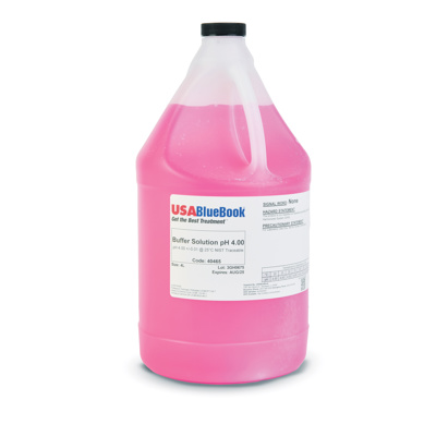 USABlueBook® pH 4.00 Buffer, Red, NIST, 4 L | USABlueBook.com