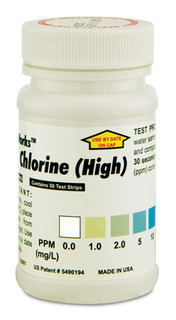 High-Range Free Chlorine Test Strips, Bottle of 50 | USABlueBook.com