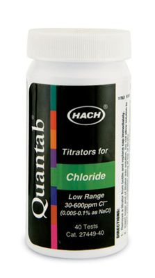 Hach QuanTab High Range Chloride Test Strips, 40/Pack, 2751340 ...