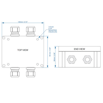 Greyline Sensor Cable Juntion Box (to Splice Extra Cable), NEMA 4X ...