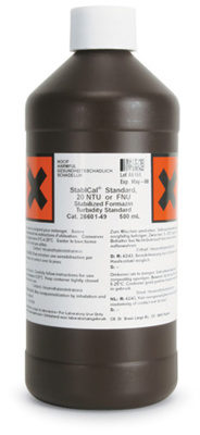 Hach StablCal Turbidity Standards 10 NTU, 500 mL, 2659949 | USABlueBook.com