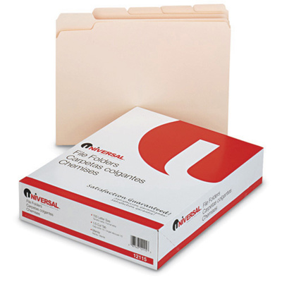 Manila File Folders, Letter 1/5 Tab, Assorted | USABlueBook.com