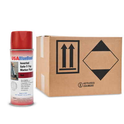 USABlueBook® Upside Down Marking Paint, Red, 16-oz Cans, 12/Case ...