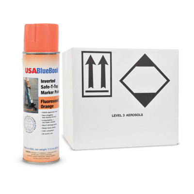 USABlueBook® Upside Down Marking Paint, Fluorescent Orange, 20-oz Cans ...