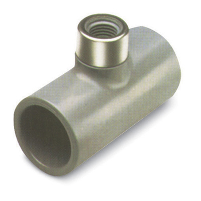 PVC Gauge Tee 1-1/2 SOC 1/4" NPTF Connection | USABlueBook.com