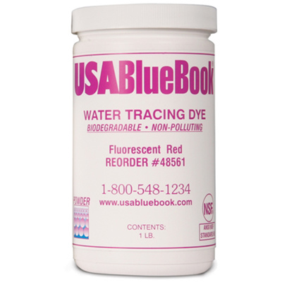 USABlueBook® Fluorescent FWT Red Tracing Powder, 1 lb | USABlueBook.com