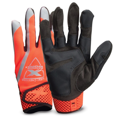 Extreme Work™ VizX Safety™ Gloves, Hi-Visibility Orange, Large ...