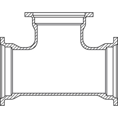 4" Ductile Iron Tee MJ X MJ | USABlueBook.com