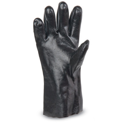 Black PVC Gloves, Gauntlet Cuff 12 inch Length, Smooth Finish, 1027 ...