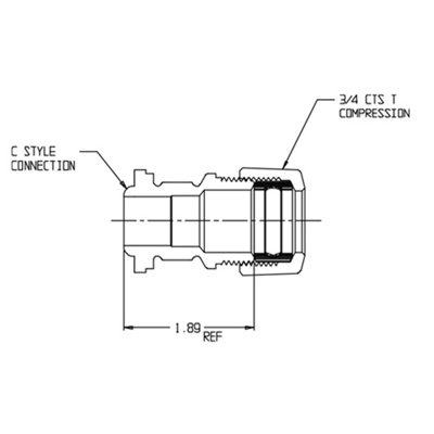 A.Y. MCDONALD 740-3T3 3/4" Compression, End Connector, No-Lead Fitting ...