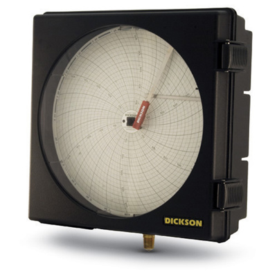 Dickson Pressure Chart Recorder, 8" Circular, Splashproof Case, 0 ...