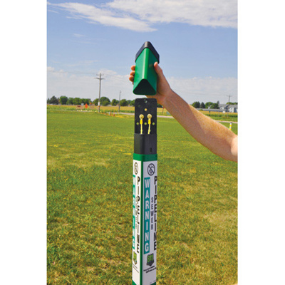 TriView Flex™ Marking Posts, 66" Green, Internal Test Station ...