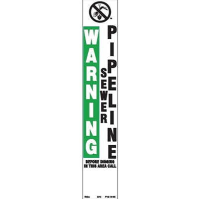 Custom Printed Warning Sewer Pipeline Decal with Name & Phone # for 1 ...