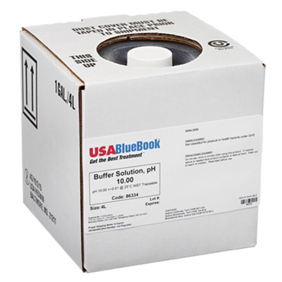 RICCA pH Buffer 10.00, Blue, 4L Cubitainer , 1601-1CT | USABlueBook.com