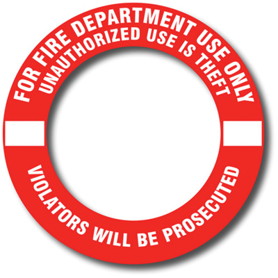 Hydrant Marker "FOR FIRE EMERGENCY USE ONLY", 2.5", Red, USA55FDPR7 ...