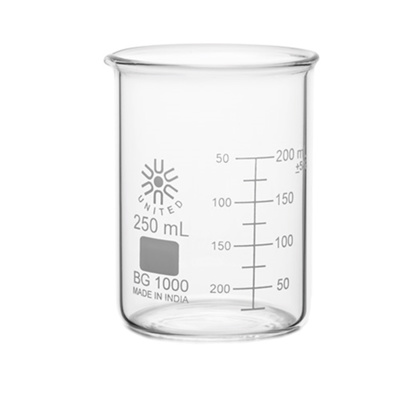 Low Form Griffin Beakers, Graduated, 250 mL, 12/pack | USABlueBook.com