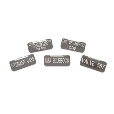 Hydrant Marking Tags‚ Chrome-Plated Nickel, 2-1/2" x 1", Case of 300 ...