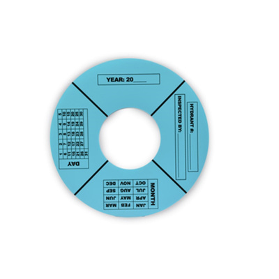 Hydrant Inspection Ring Marker, Blue, for 2-1/2" port, 25/Pack ...